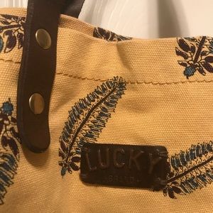 Lucky Brand | Bags | Canvas With Leather Handles Lucky Bag | Poshmark